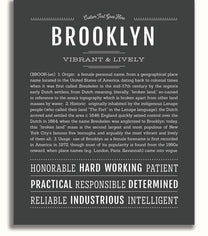 Brooklyn | Name Art Print – Name Stories