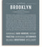 Brooklyn Personalized Name Meaning Art Prints – Name Stories