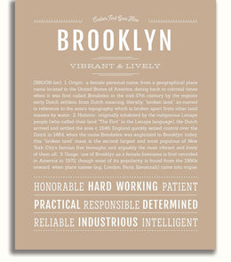 Brooklyn | Name Art Print – Name Stories