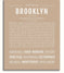 Brooklyn Personalized Name Meaning Art Prints – Name Stories