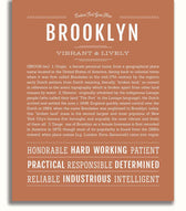 Brooklyn | Name Art Print – Name Stories