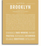 Brooklyn Personalized Name Meaning Art Prints – Name Stories