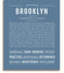 Brooklyn Personalized Name Meaning Art Prints – Name Stories