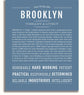 Brooklyn Personalized Name Meaning Art Prints – Name Stories
