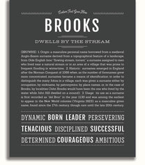 Brooks | Name Art Print – Name Stories