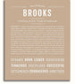 Brooks Personalized Name Meaning Art Prints – Name Stories