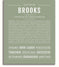 Brooks Personalized Name Meaning Art Prints – Name Stories