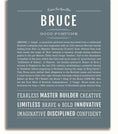 Bruce | Name Art Print – Name Stories
