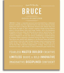 Bruce | Name Art Print – Name Stories