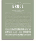 Bruce | Name Art Print – Name Stories