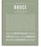 Bruce | Name Art Print – Name Stories
