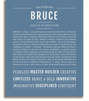 Bruce | Name Art Print – Name Stories