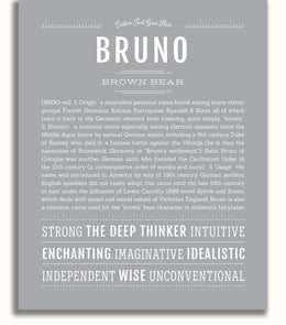 Bruno | Name Art Print – Name Stories