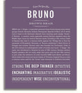 Bruno | Name Art Print – Name Stories