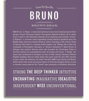 Bruno | Name Art Print – Name Stories