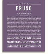 Bruno | Name Art Print – Name Stories