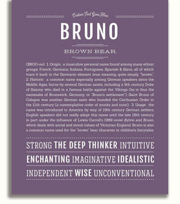 Bruno | Name Art Print – Name Stories