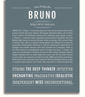 Bruno | Name Art Print – Name Stories