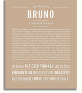 Bruno | Name Art Print – Name Stories