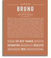 Bruno | Name Art Print – Name Stories