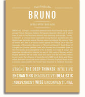 Bruno Personalized Name Meaning Art Prints – Name Stories