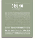 Bruno | Name Art Print – Name Stories