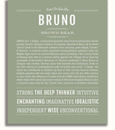 Bruno | Name Art Print – Name Stories