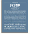 Bruno | Name Art Print – Name Stories