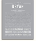 Bryan | Name Art Print – Name Stories