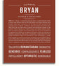 Bryan Personalized Name Meaning Art Prints – Name Stories