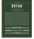Bryan | Name Art Print – Name Stories