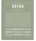 Bryan | Name Art Print – Name Stories