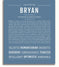 Bryan | Name Art Print – Name Stories