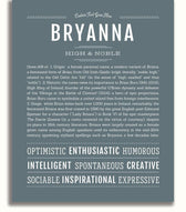 Bryanna | Name Art Print – Name Stories