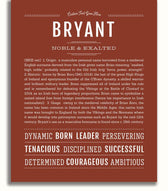 Bryant | Name Art Print – Name Stories