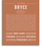 Bryce Personalized Name Meaning Art Prints – Name Stories