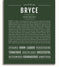 Bryce (female) | Name Art Print – Name Stories