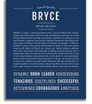 Bryce (female) | Name Art Print – Name Stories