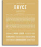 Bryce (male) | Name Art Print – Name Stories