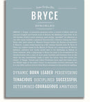 Bryce (male) | Name Art Print – Name Stories