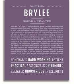Brylee | Name Art Print – Name Stories