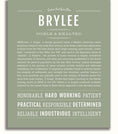 Brylee | Name Art Print – Name Stories