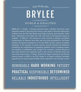 Brylee | Name Art Print – Name Stories