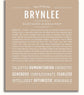 Brynlee | Name Art Print – Name Stories