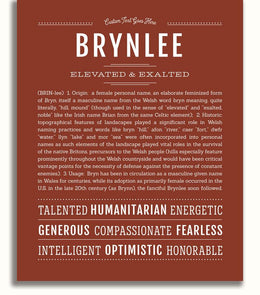 Brynlee | Name Art Print – Name Stories