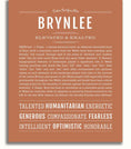 Brynlee | Name Art Print – Name Stories