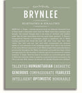 Brynlee | Name Art Print – Name Stories