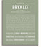 Brynlei Personalized Name Meaning Art Prints – Name Stories