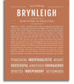 Brynleigh Personalized Name Meaning Art Prints – Name Stories