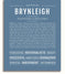 Brynleigh Personalized Name Meaning Art Prints – Name Stories